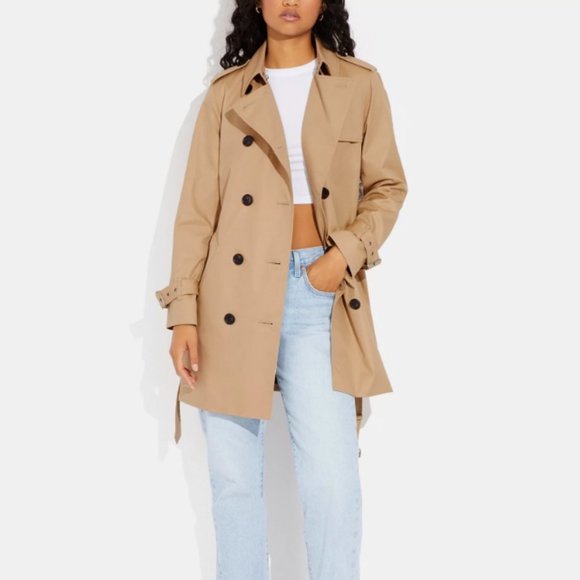 Coach | Jackets & Coats | Coach Solid Mid Trench Coat | Poshmark